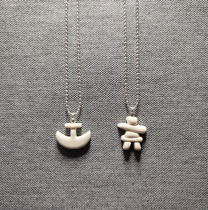 Indigenous Inuit Inukshuk & Ulu Knife Necklace - Etsy