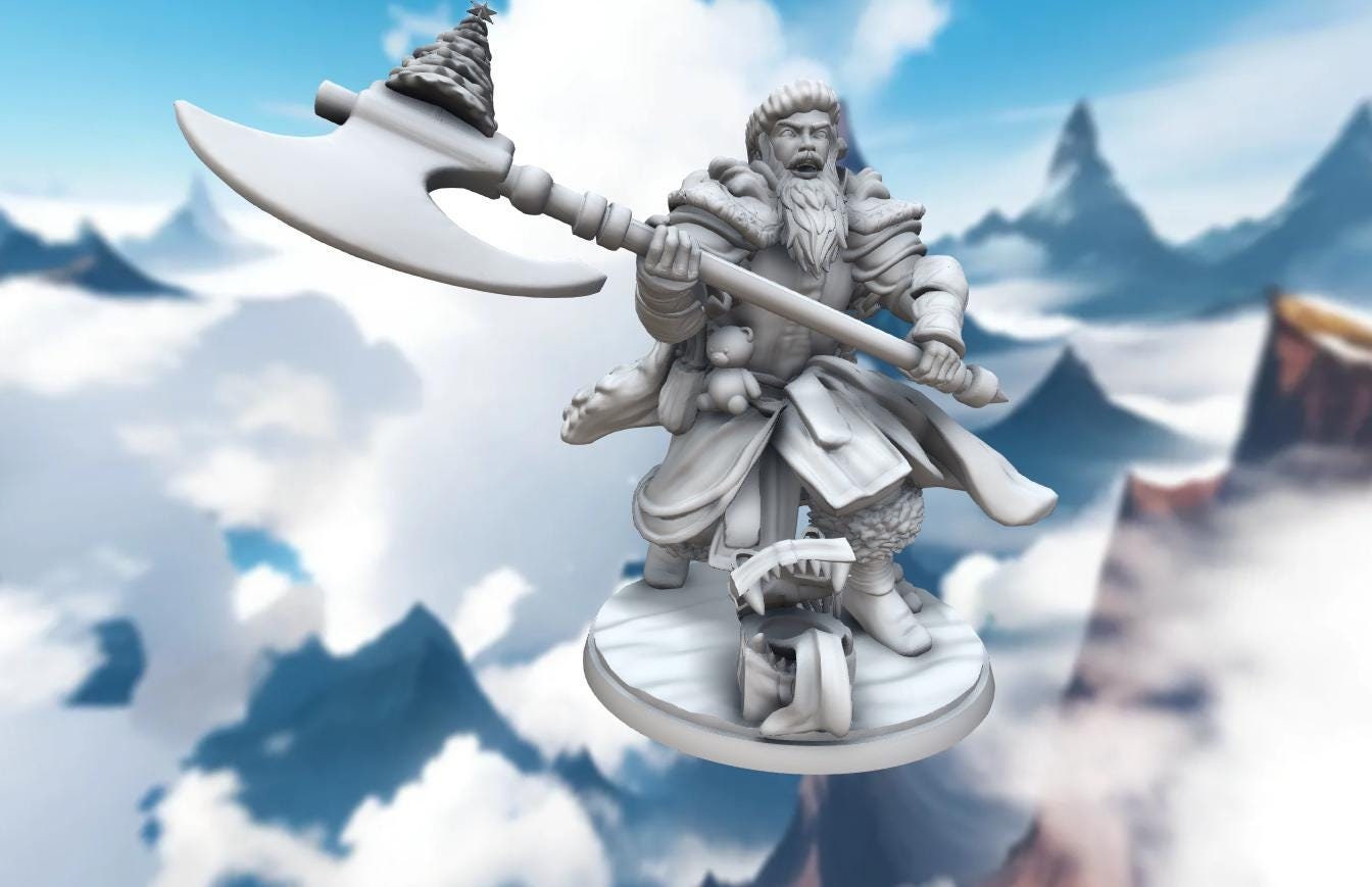 Santa the Barbarian Miniature Figurine - Etsy