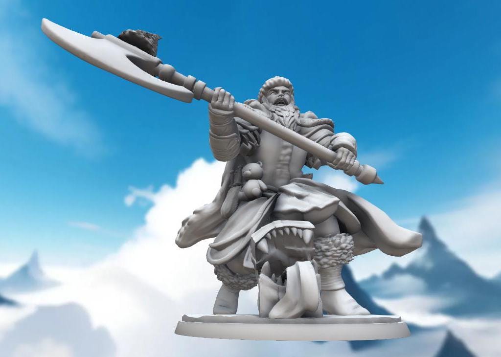 Santa the Barbarian Miniature Figurine - Etsy