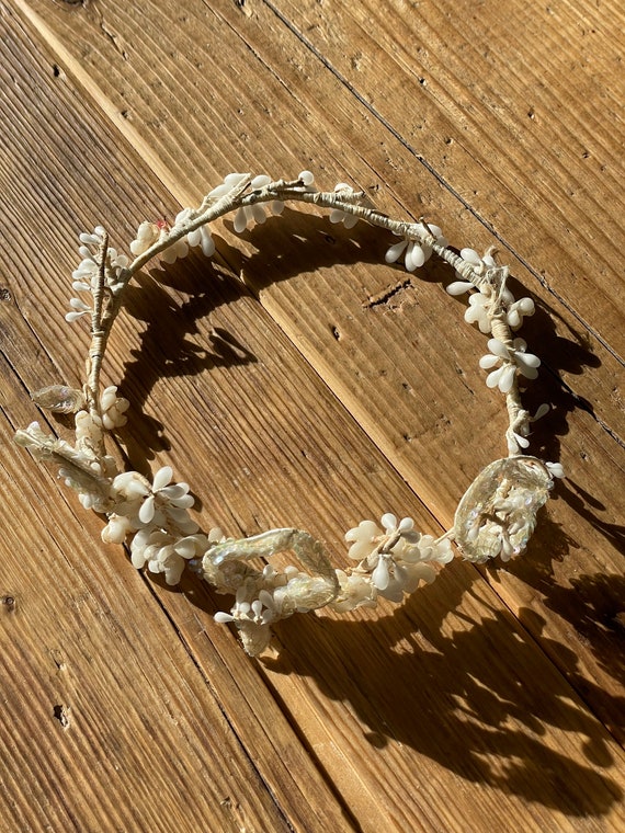 Antique ITALIAN Wax Bridal Crown, Orange Blossoms, We… - Gem