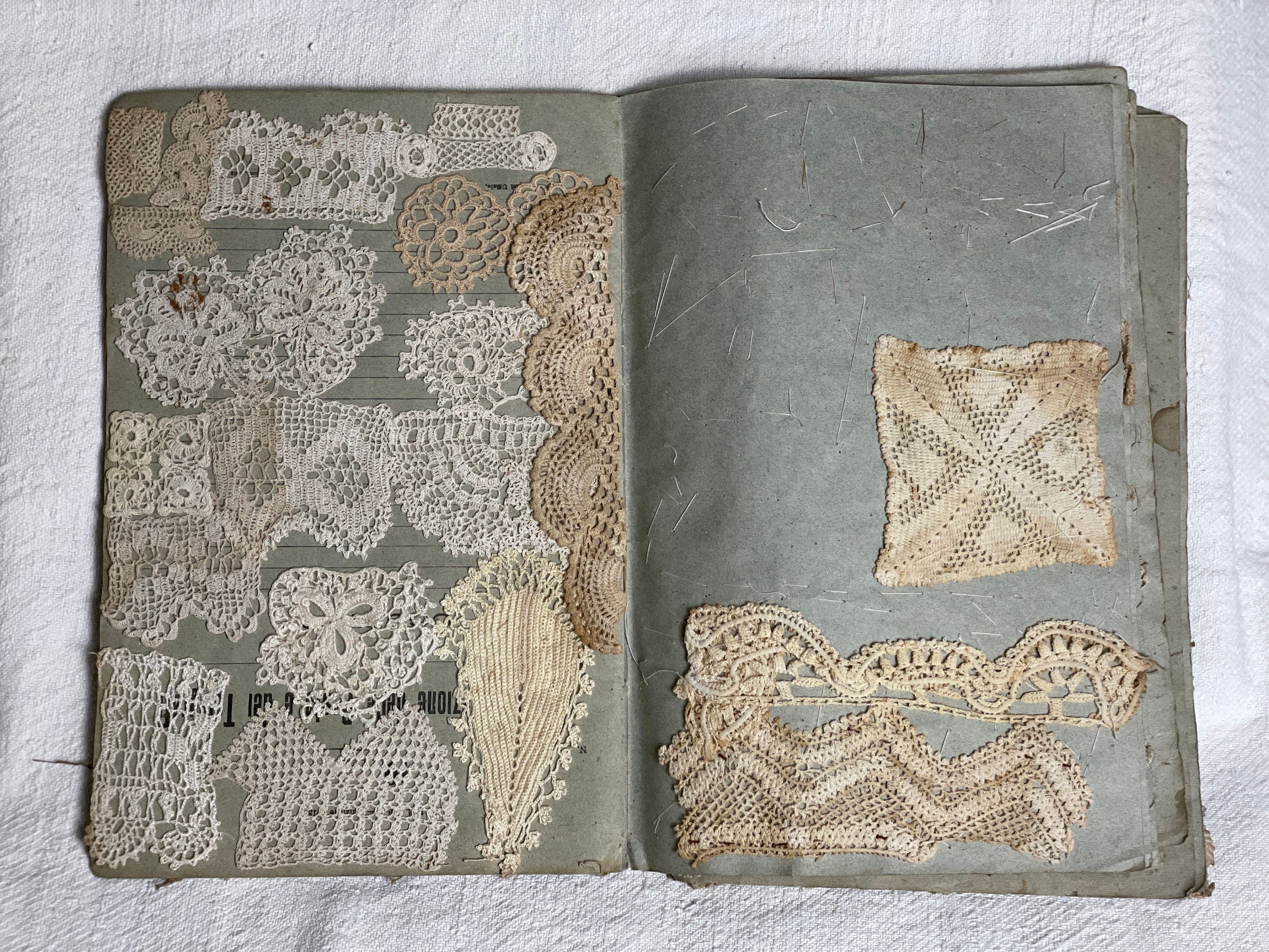 Pair (2) of Antique Italian Lace Sample Books - Dated 1921 - Acquired ...
