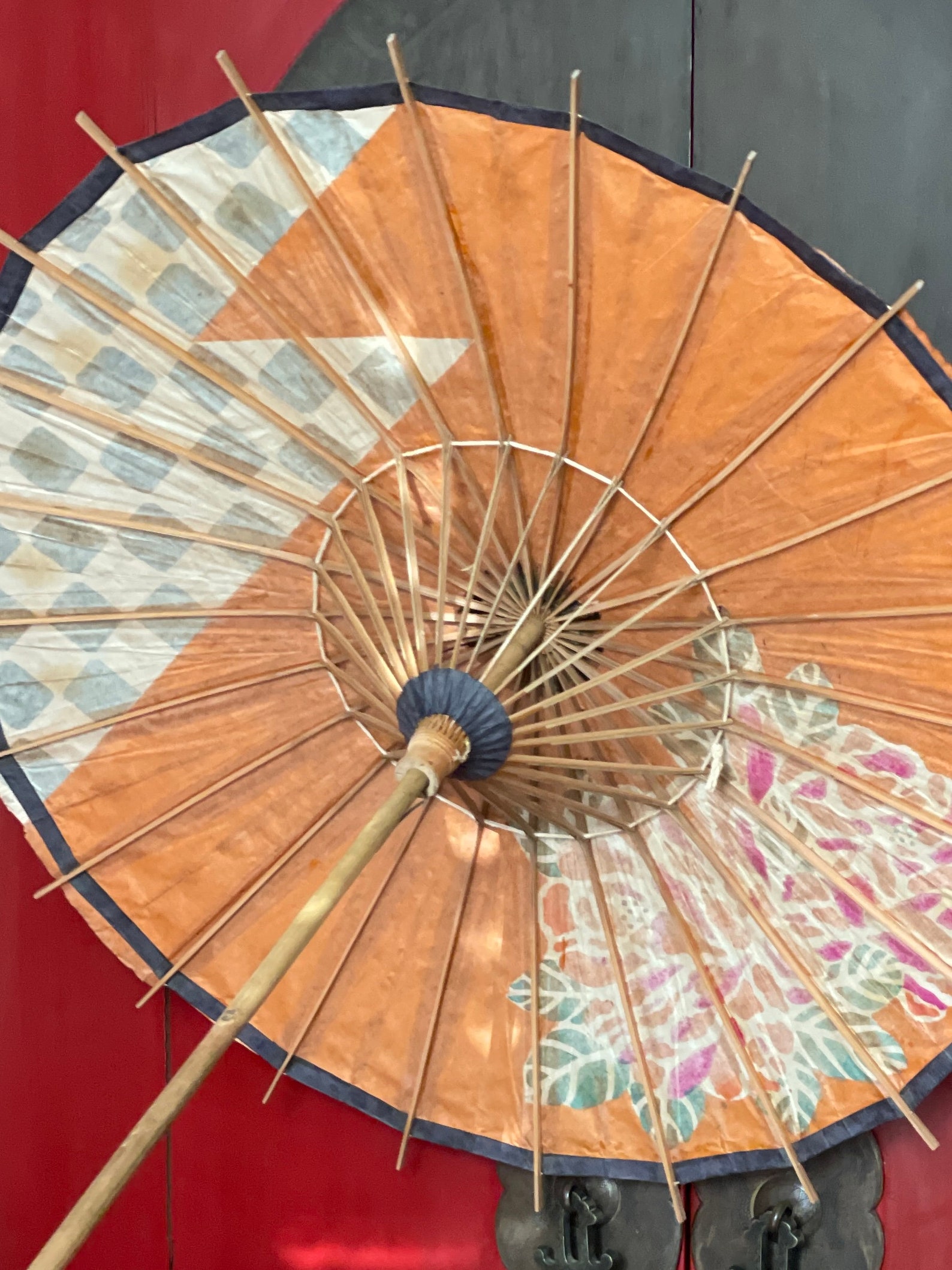 Antique Japanese Wagasa Parasol/umbrella Early 1900s Handmade Bamboo ...