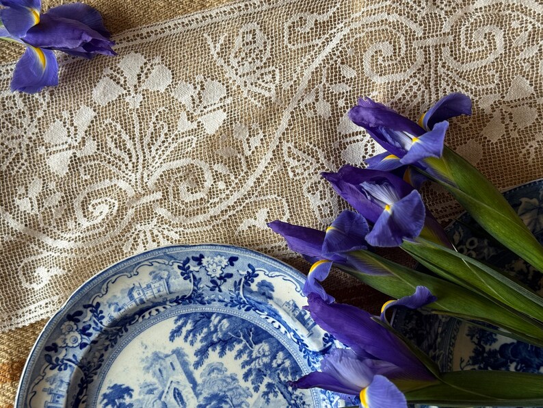 Antique Handmade Italian Lace Border, Art Nouveau, Early 1900s ...