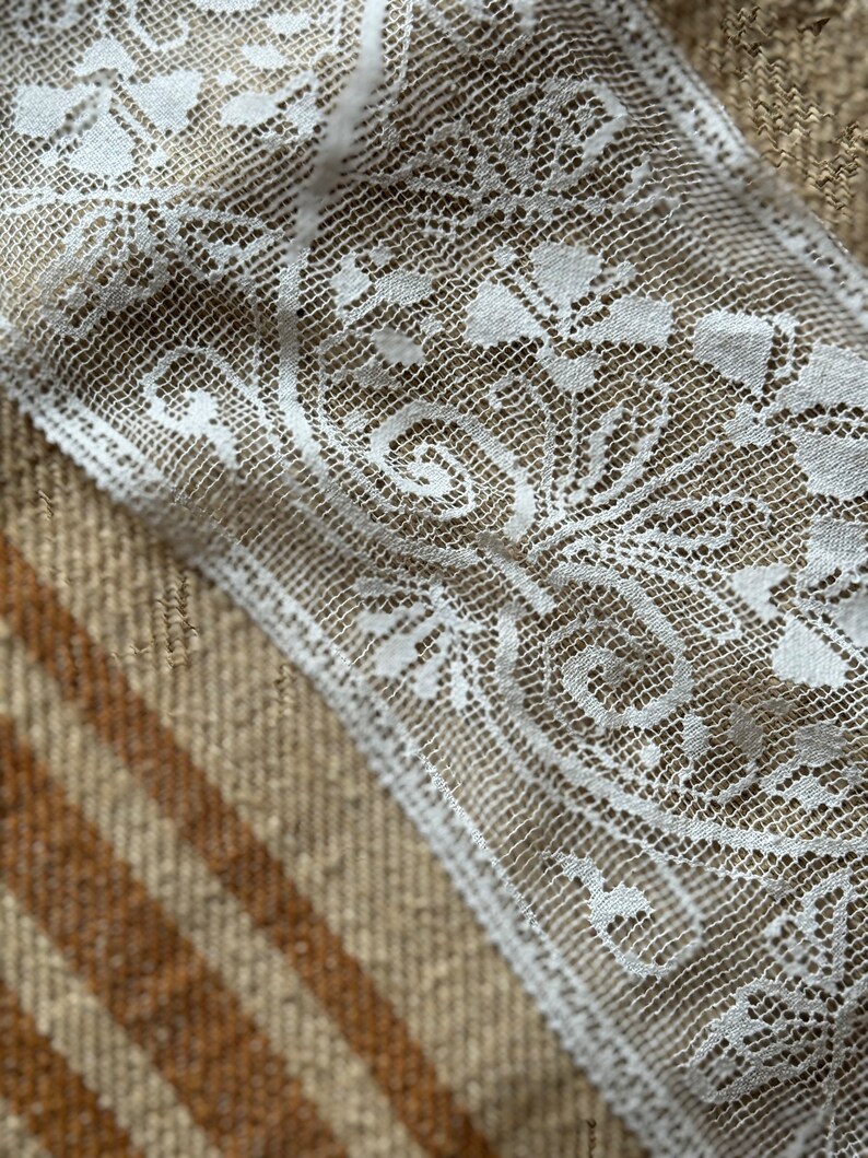 Antique Handmade Italian Lace Border, Art Nouveau, Early 1900s ...