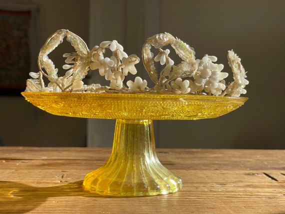 Antique ITALIAN Wax Bridal Crown, Orange Blossoms, We… - Gem