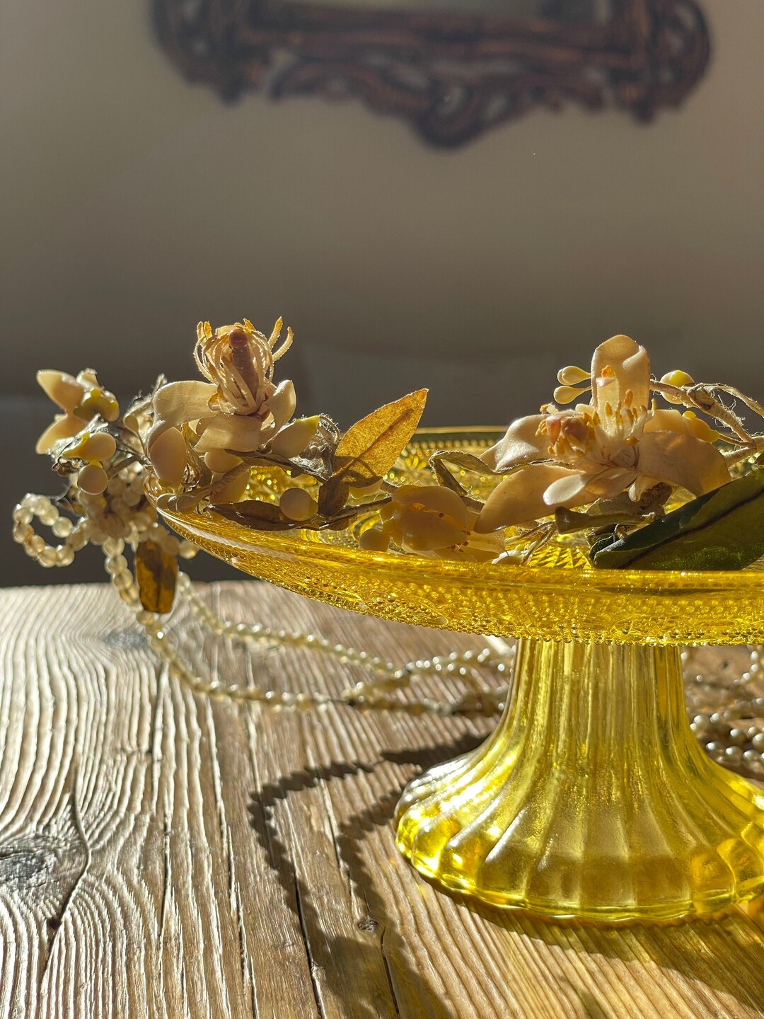 Antique ITALIAN Wax Bridal Crown With White Pearls, Wedding Bud Tiara ...