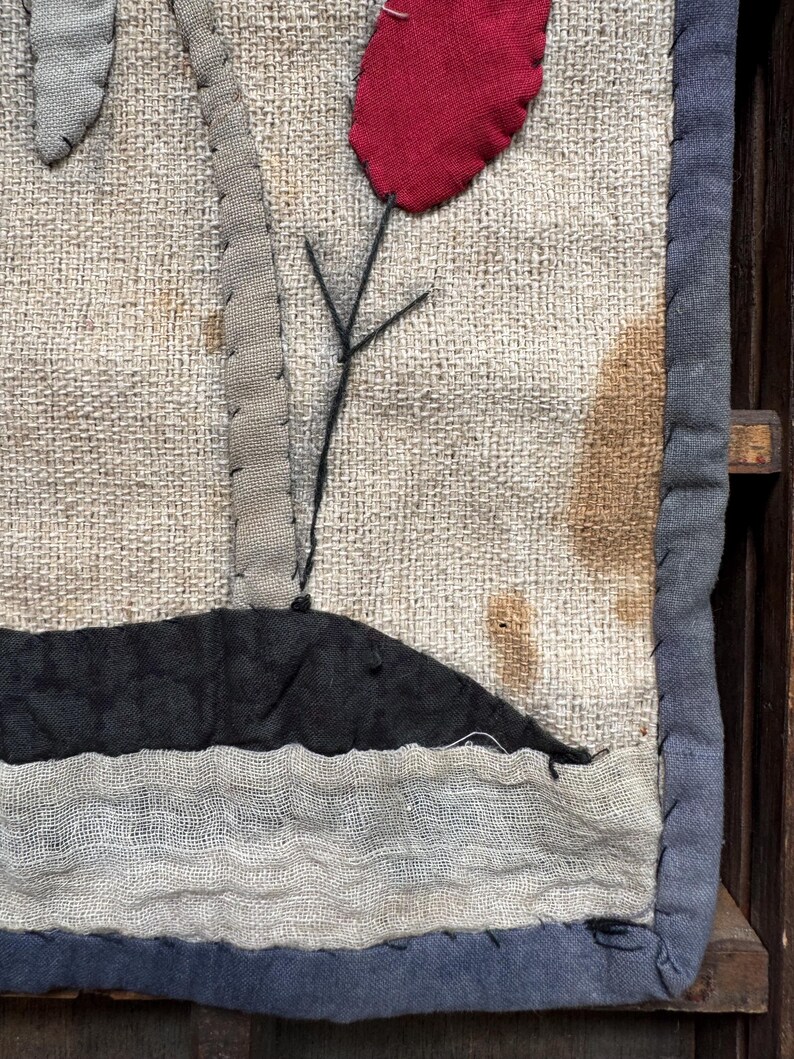 1920s Egyptian Appliqué Tapestry | Handmade Embroidery | 17.5"x17.5 ...