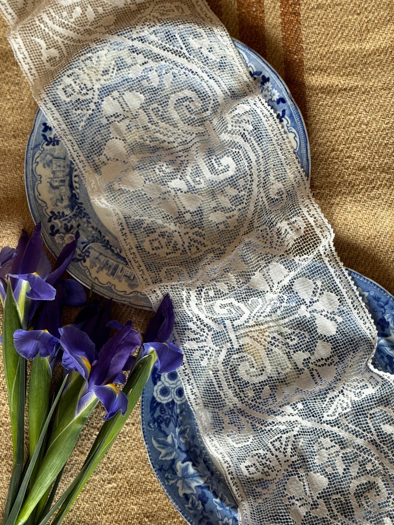 Antique Handmade Italian Lace Border, Art Nouveau, Early 1900s ...