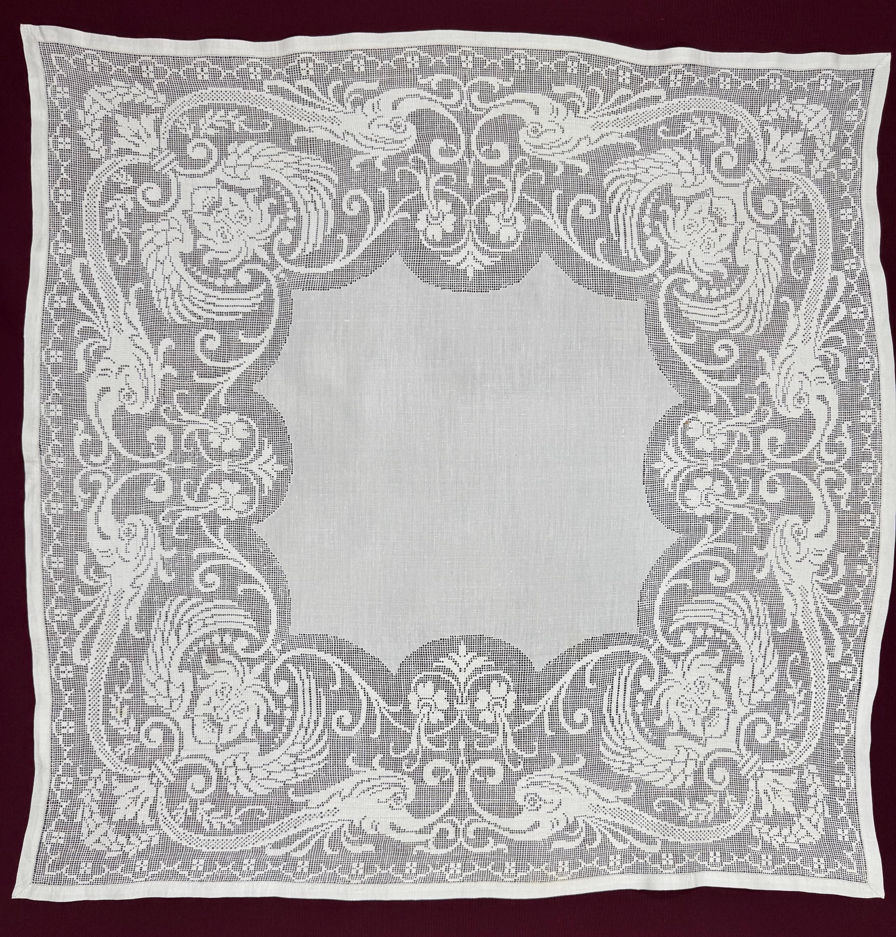 Antique SICILIAN Table Linen, Handmade Drawn Work Sfilato Siciliano ...