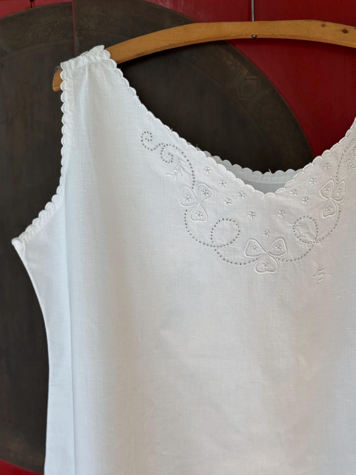 Antique Italian Nightdress | Handmade Embroidery | MS Monograms | White ...