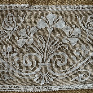Antique Handmade Italian Lace Border, Art Nouveau, Early 1900s ...