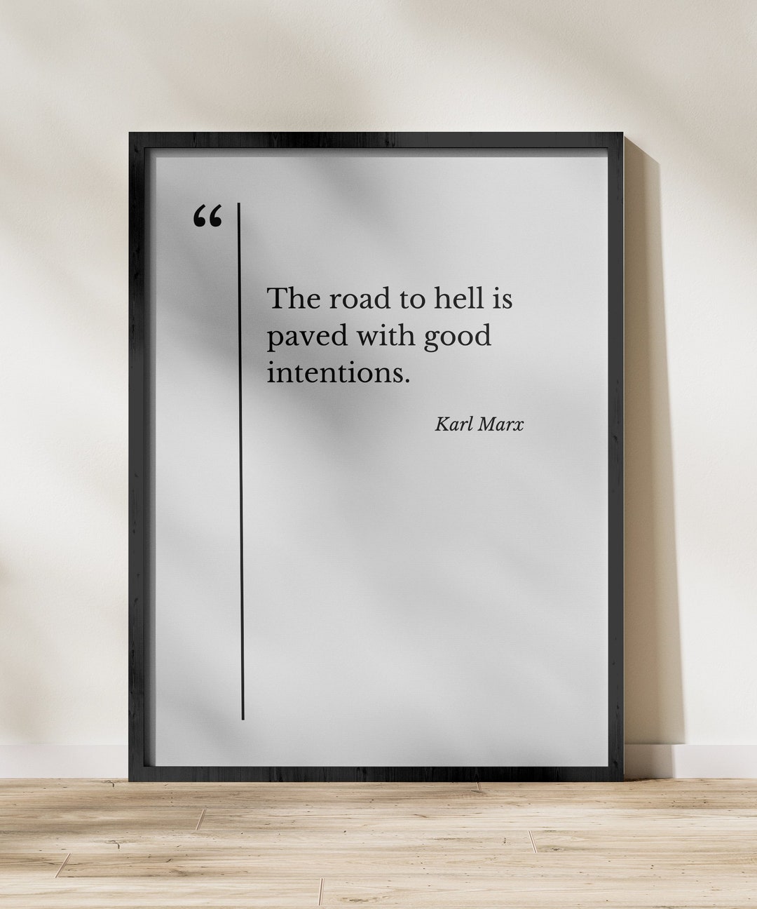 Digital Download of Marx Philosophy Quote, 'road to Hell' Image ...