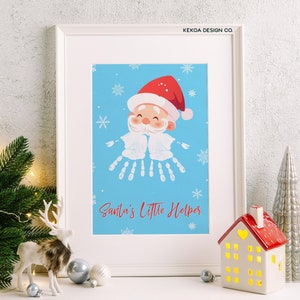 Christmas Handprint Art, Santa's Little Helper, Craft for Kids Baby ...