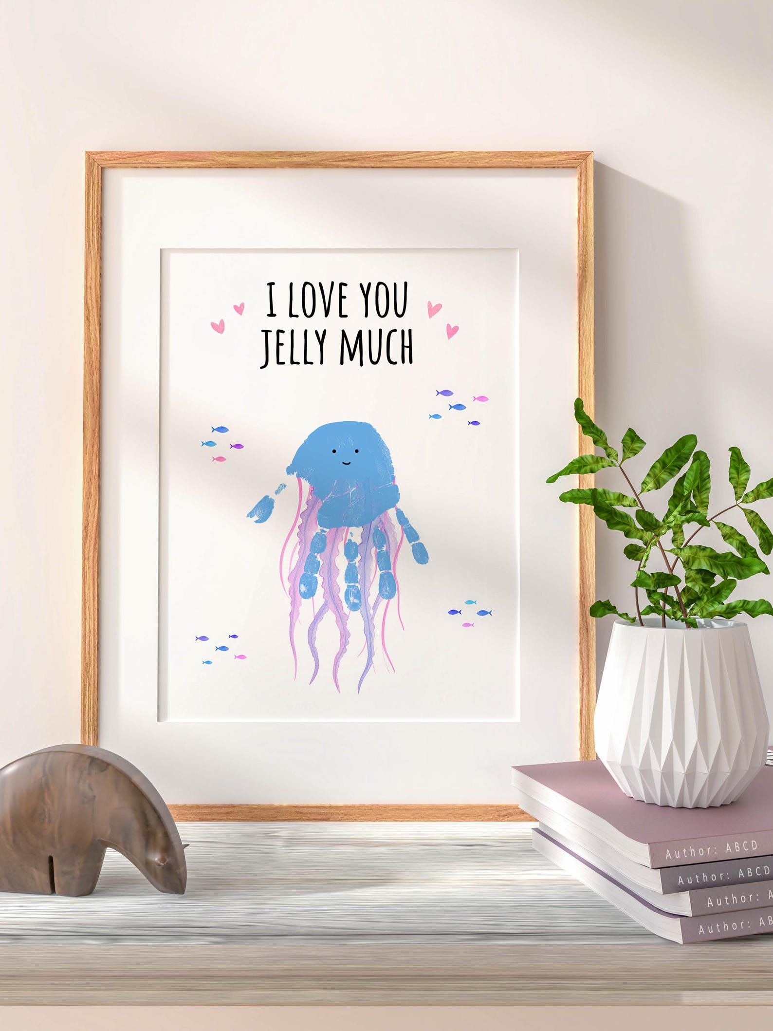 I Love You Jelly Much Handprint Art | Jellyfish Craft for Kids | Baby ...
