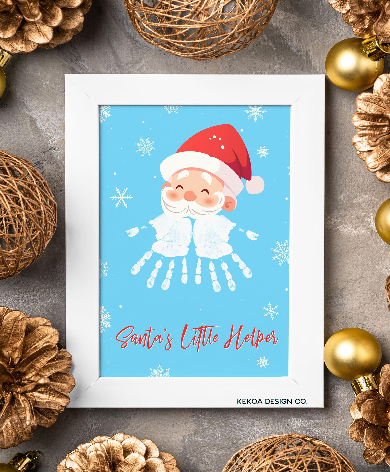 Christmas Handprint Art, Santa's Little Helper, Craft for Kids Baby ...