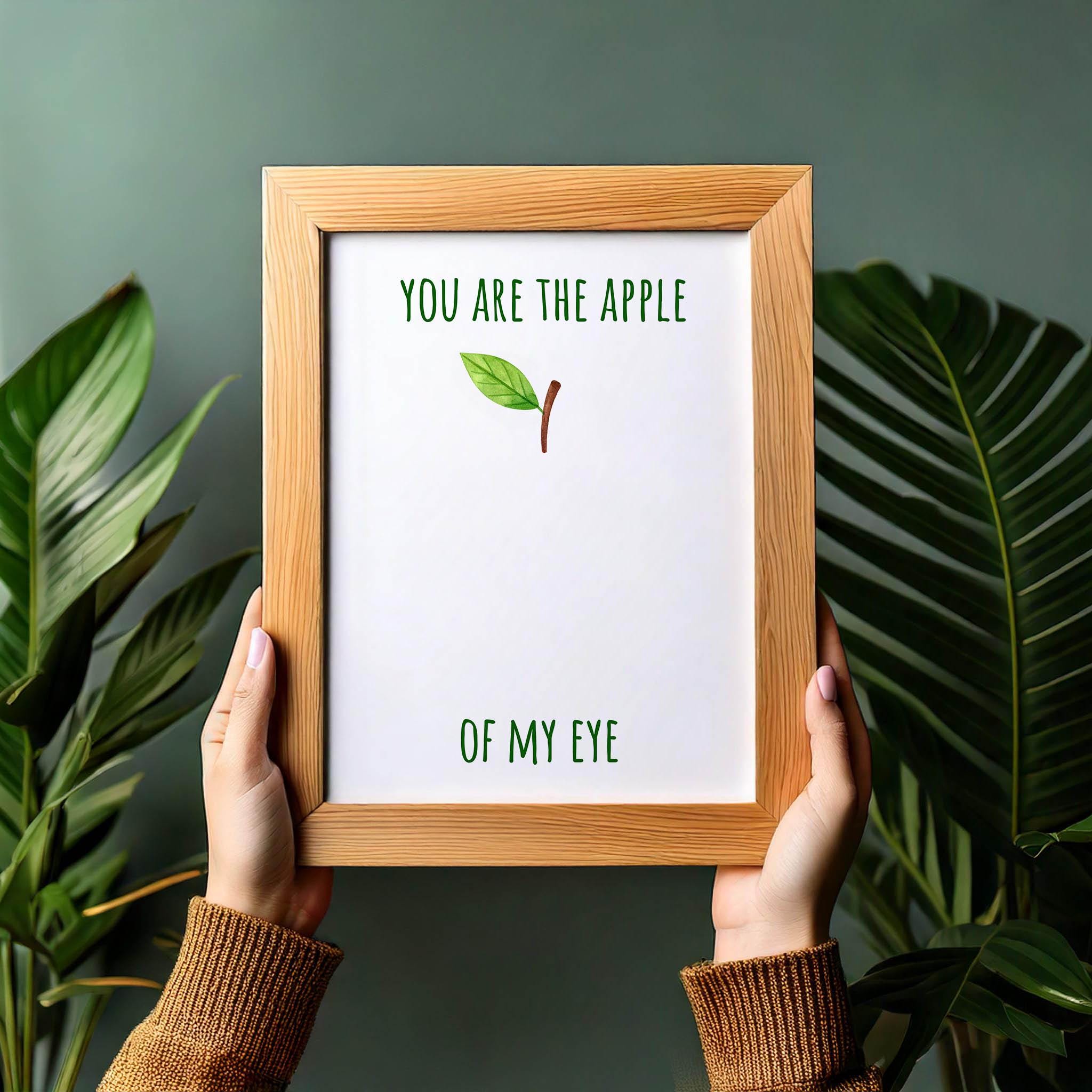 You Are the Apple of My Eye Footprint Art | Baby Keepsake Printable ...