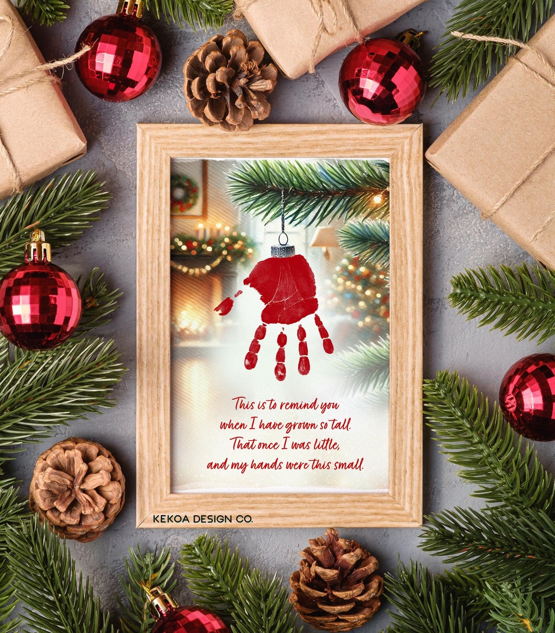 Christmas Handprint Poem Art, Ornament Poem Art, Craft for Kids Baby ...