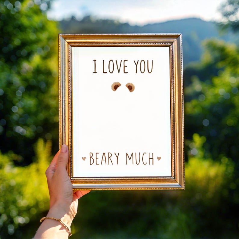 I Love You Beary Much Footprint Keepsake | Digital Download Kids Baby ...