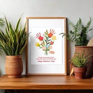 Flower Bouquet Handprint Paint Art, Valentine Craft for Kids Baby ...