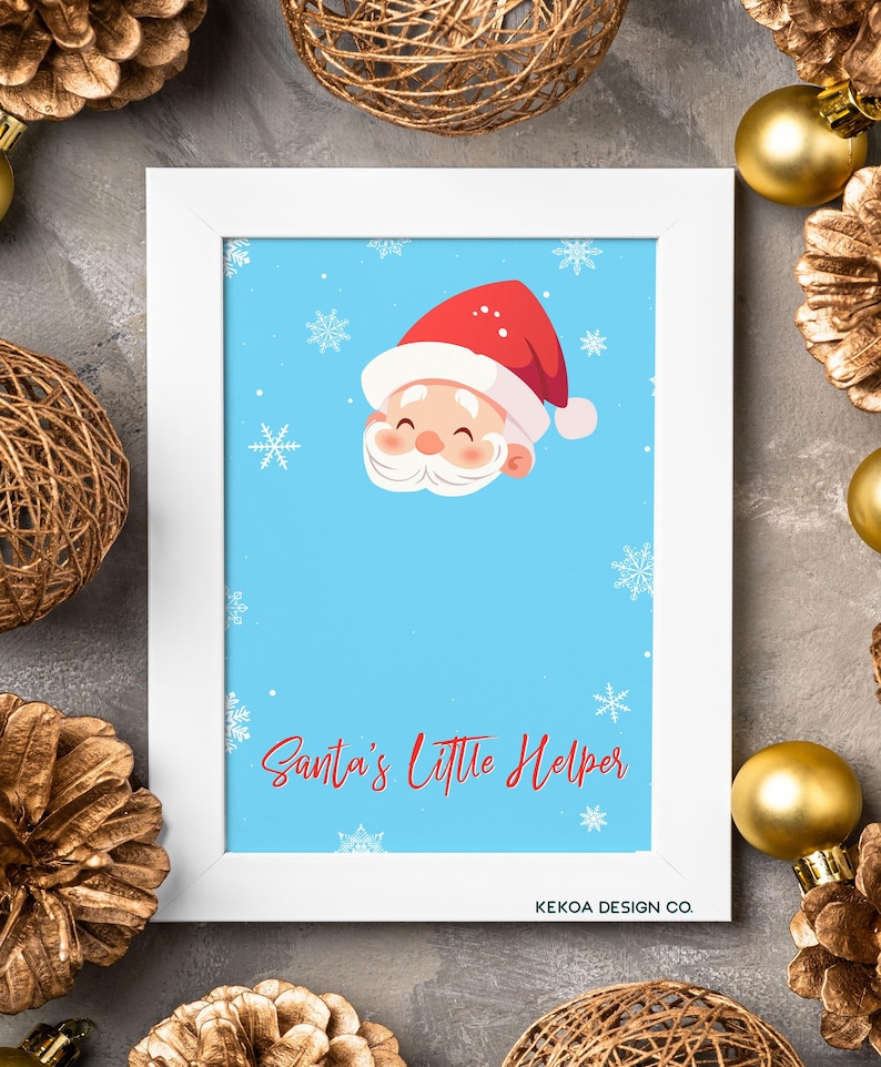 Christmas Handprint Art, Santa's Little Helper, Craft for Kids Baby ...