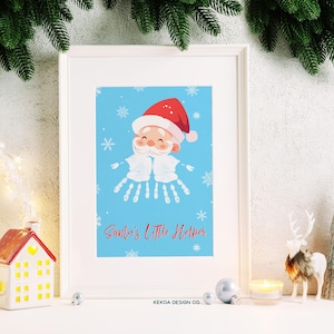 Christmas Handprint Art, Santa's Little Helper, Craft for Kids Baby ...