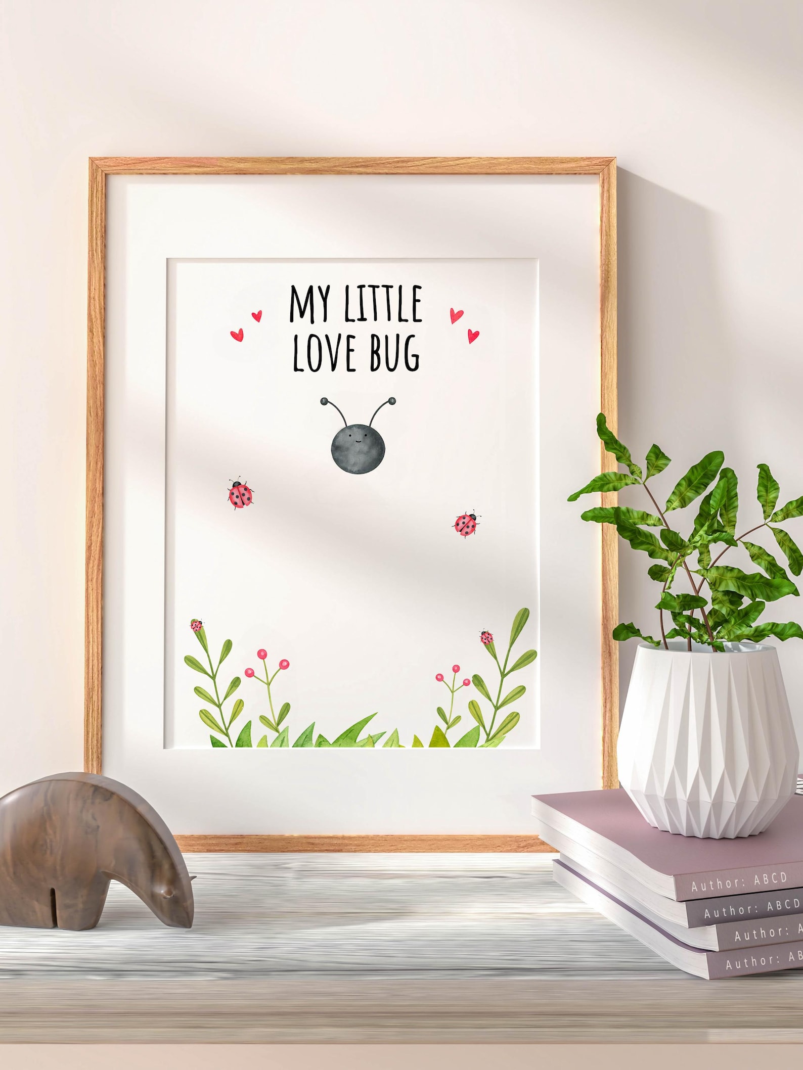 My Little Love Bug Footprint Art | Printable Baby Keepsake | Valentine ...