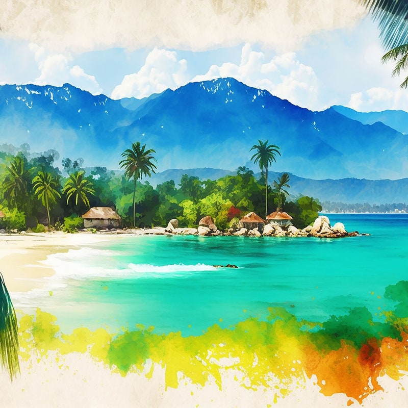 Jamaican Watercolor - Etsy