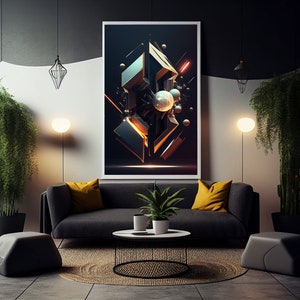 Abstract Futuristic Art Print Abstract Modern Geometries Prints - Etsy