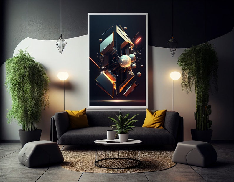 Abstract Futuristic Art Print Abstract Modern Geometries Prints - Etsy