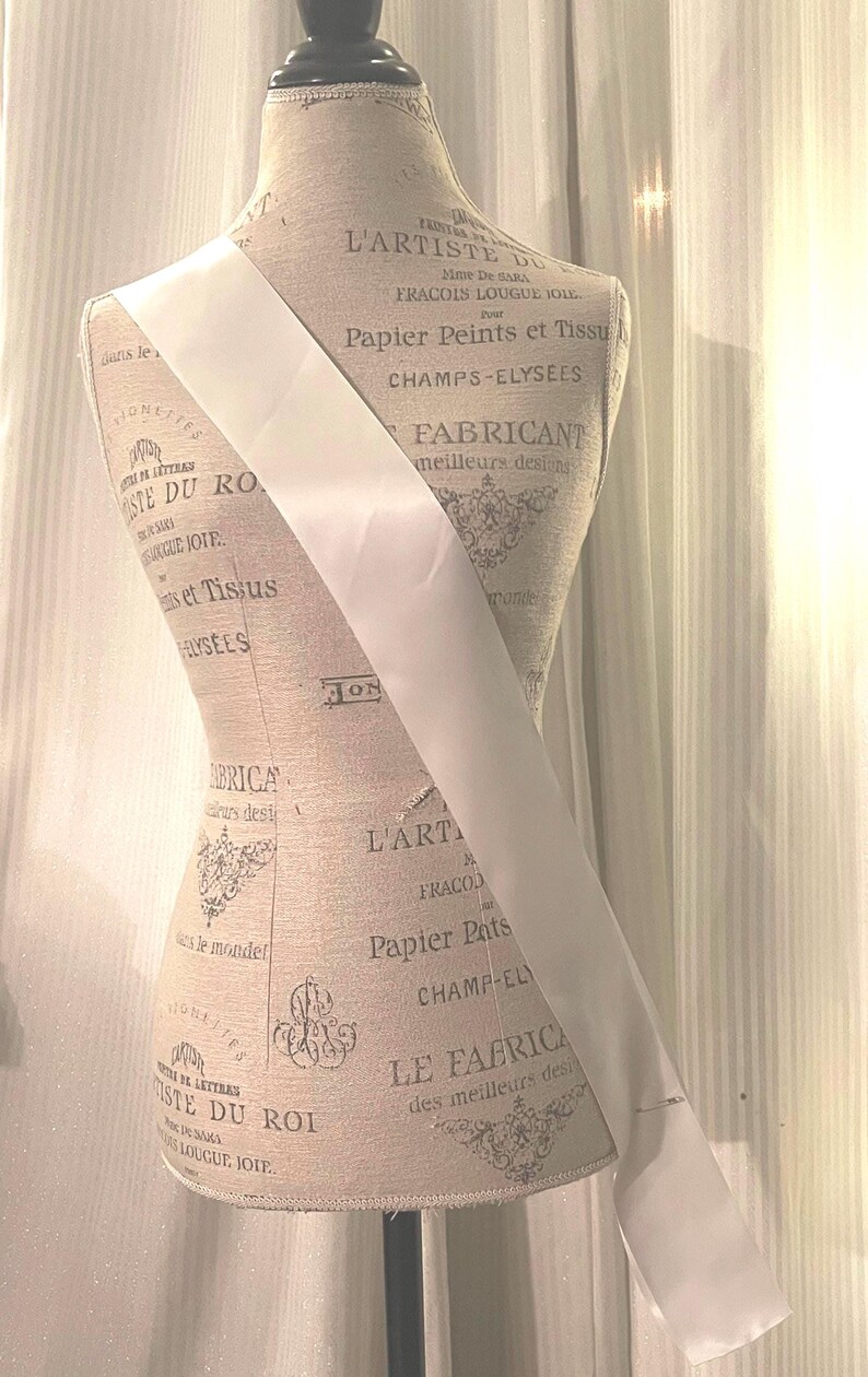 Blank Satin Crossbody Sash: Adjustable DIY Customizable Sash - Etsy