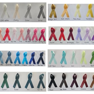 Personalized Memorial Ribbon Pin: Celebration of Life, Custom Satin ...