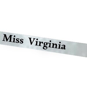 Novelty Miss Pick Your State Crossbody Pageant Sash, One Size Fits Most ...