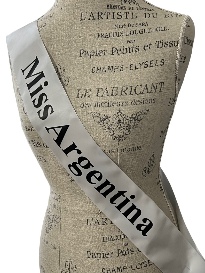 Custom State Satin Pageant Sash, Personalized Costume Sash - Etsy