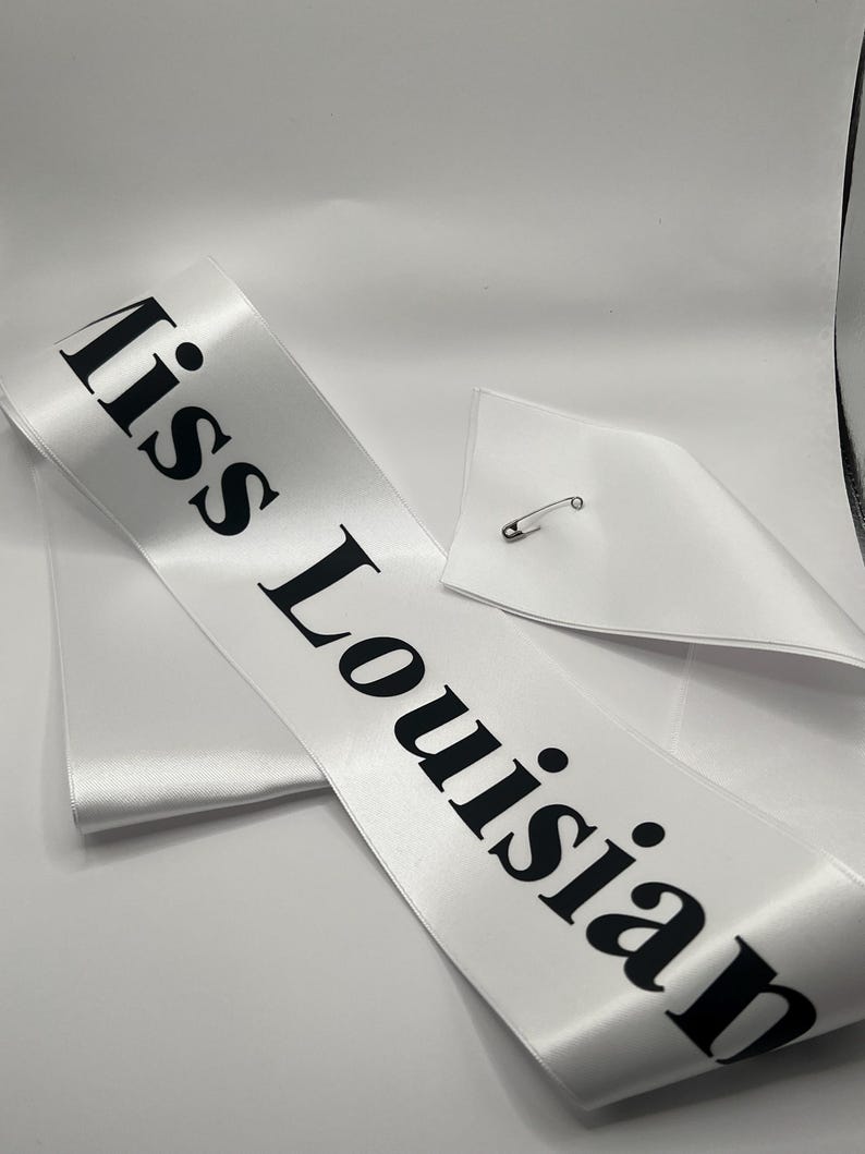 Custom State Satin Pageant Sash, Personalized Costume Sash - Etsy