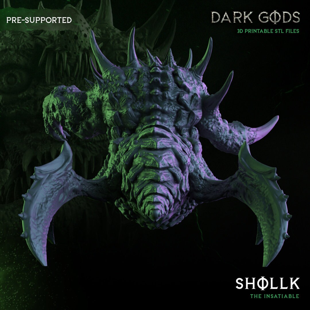 Shollk, Deamon Model Fantasy / Sci-fi Wargame Model. Dnd Daemon Model ...