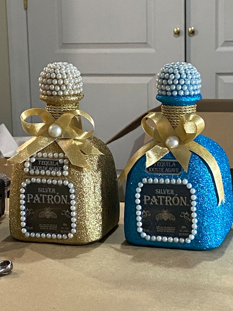 Glamour Deco Tequila Bottle-handmade empty - Etsy