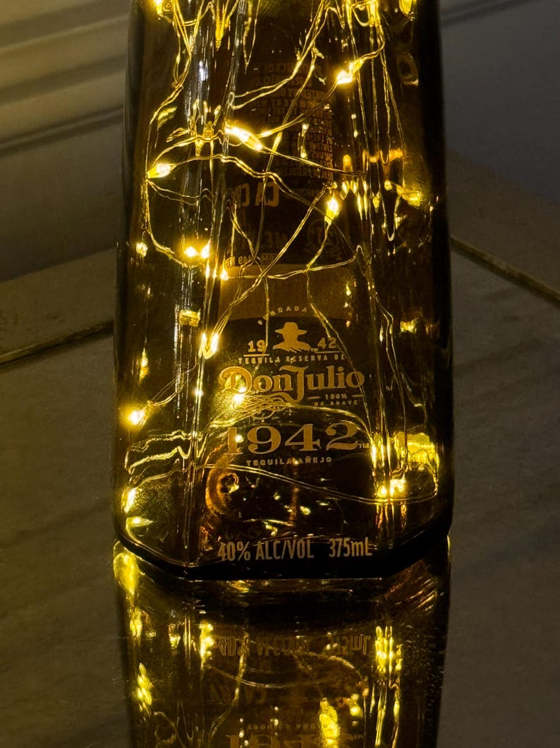 Repurposed Donjulio Tequila Bottle With LED String Lights - Etsy