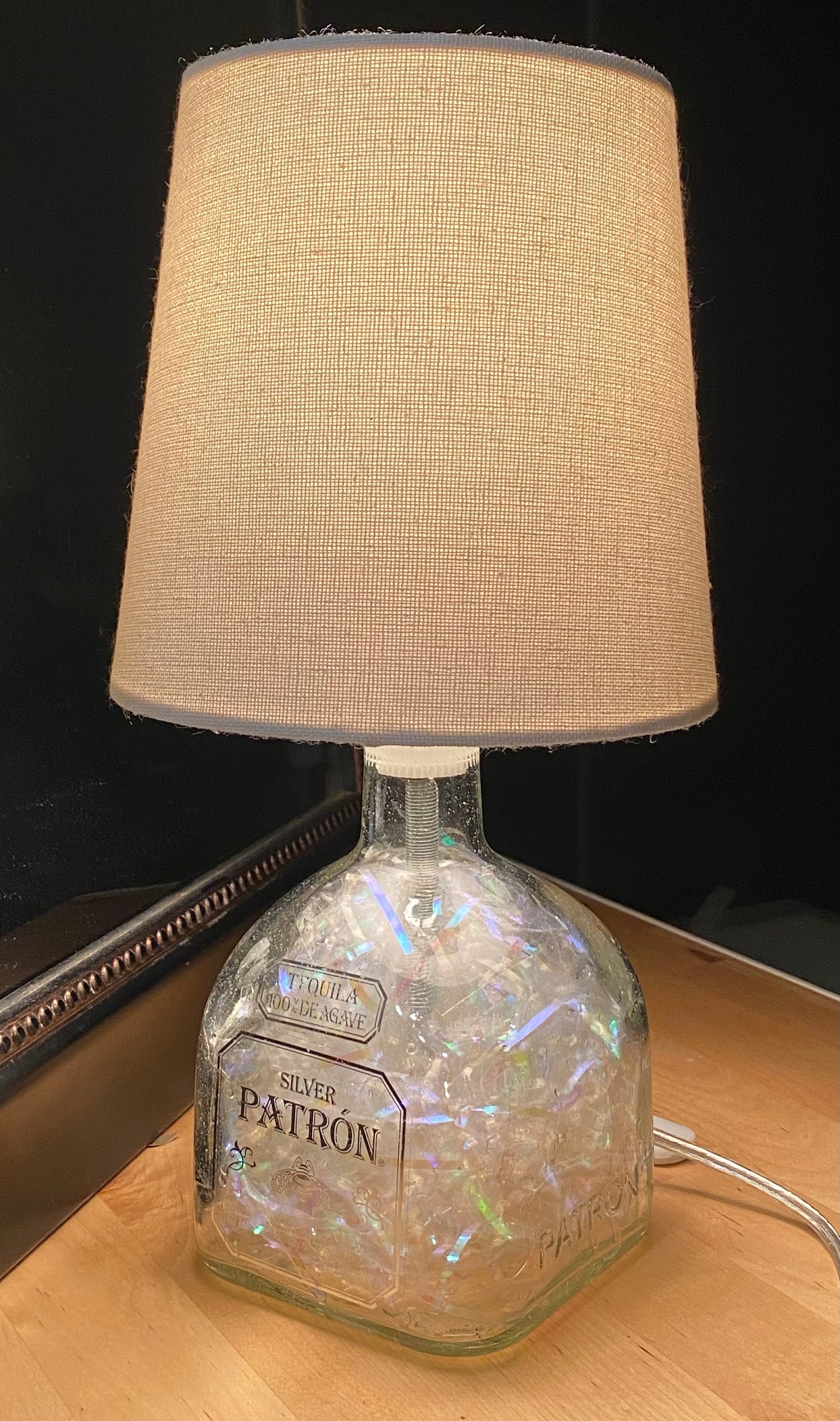 Patron Tequila Bottle Lamp With Leds handmade - Etsy