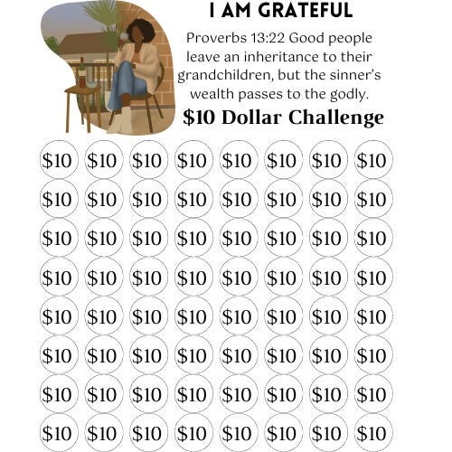 Black Girls 10 Dollar Savings Challenge - Etsy