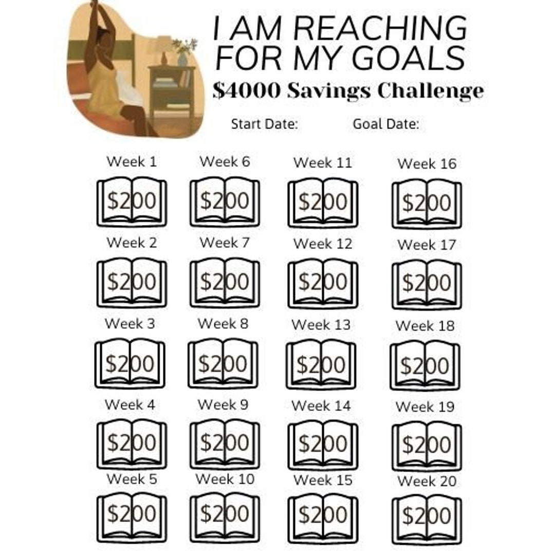 Black Girls 4000 Savings Challenge - Etsy