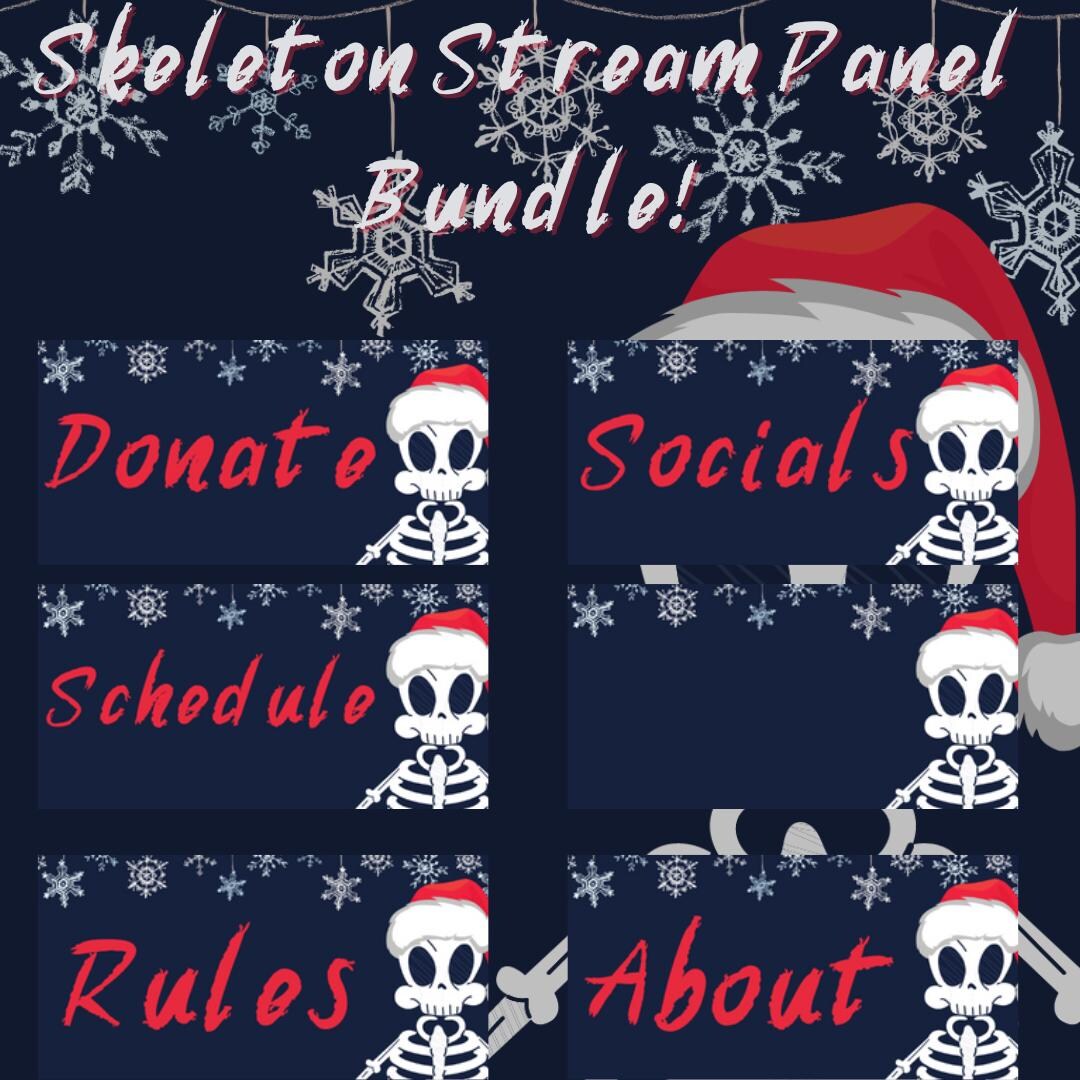Skeleton Christmas Stream Panels | Spooky Christmas Stream Panels ...