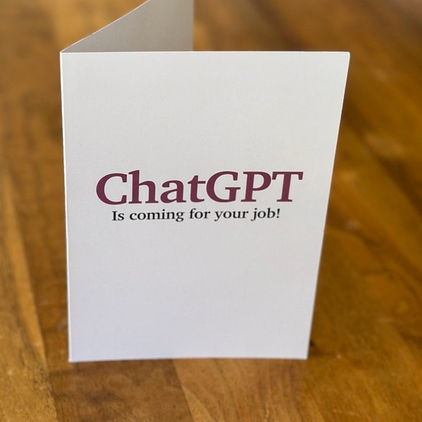 Funny Chatgpt Card - Etsy