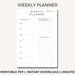 Daily Planner Printable Weekly Planner Inserts Instant Download Planner ...