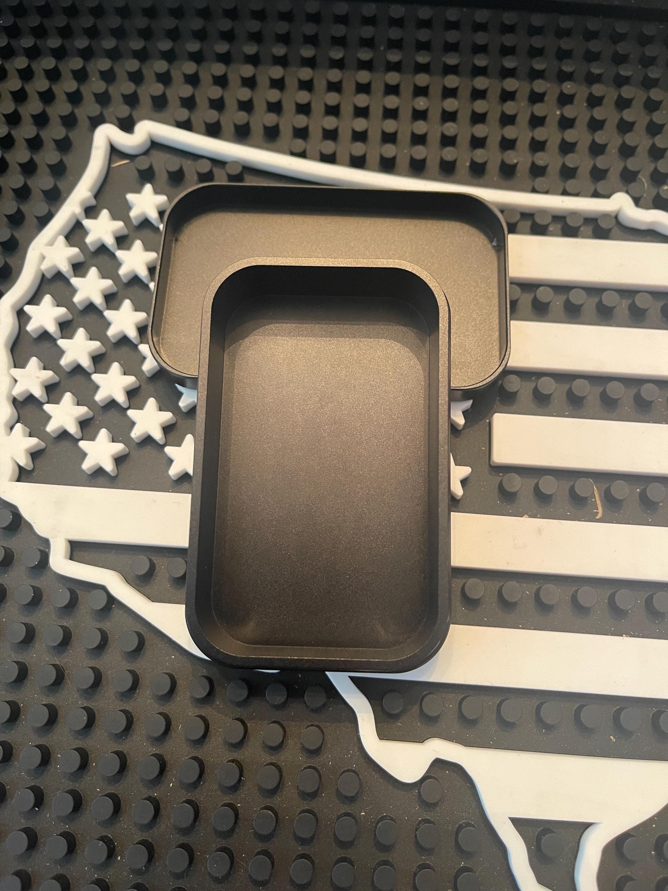 Laser Engraved Rectangle Nicotine Pouch Tin: Custom Anodized Aluminum ...