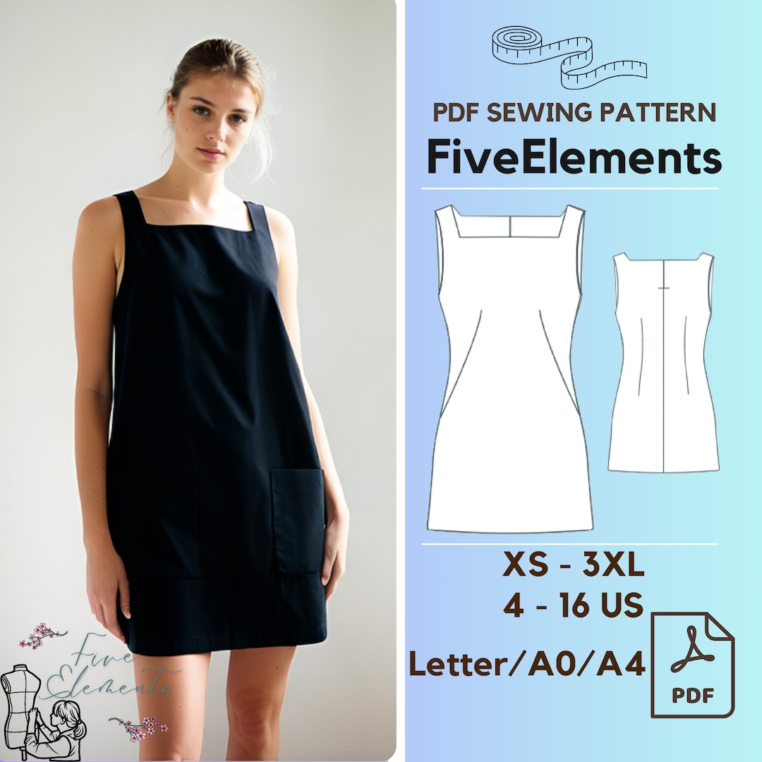 A-line Dress Pattern PDF Sleeveless Dress Pattern PDF Dress Pattern ...