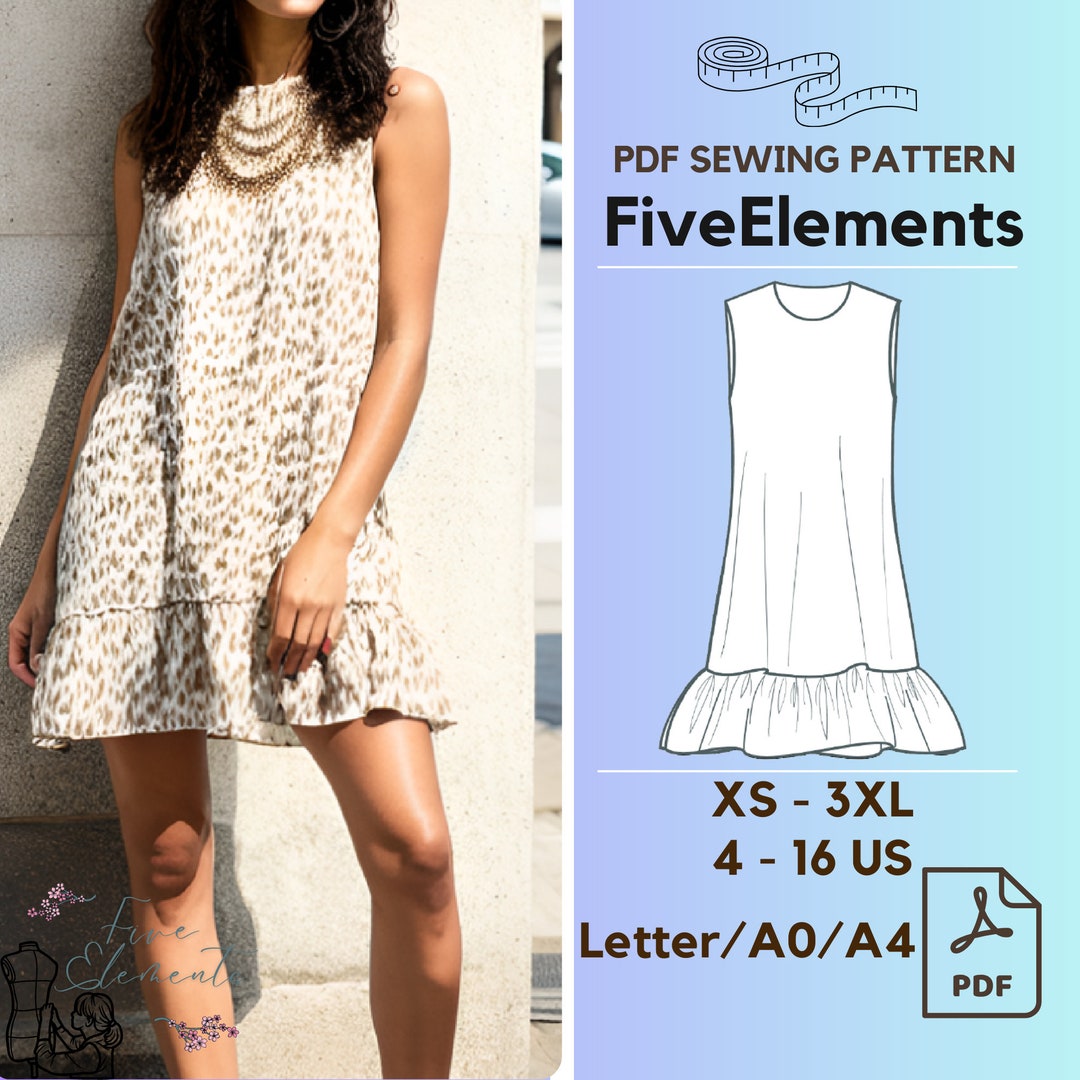 Summer Dress PDF Sewing Pattern Girl Formal Dress Pattern Easy Sewing ...