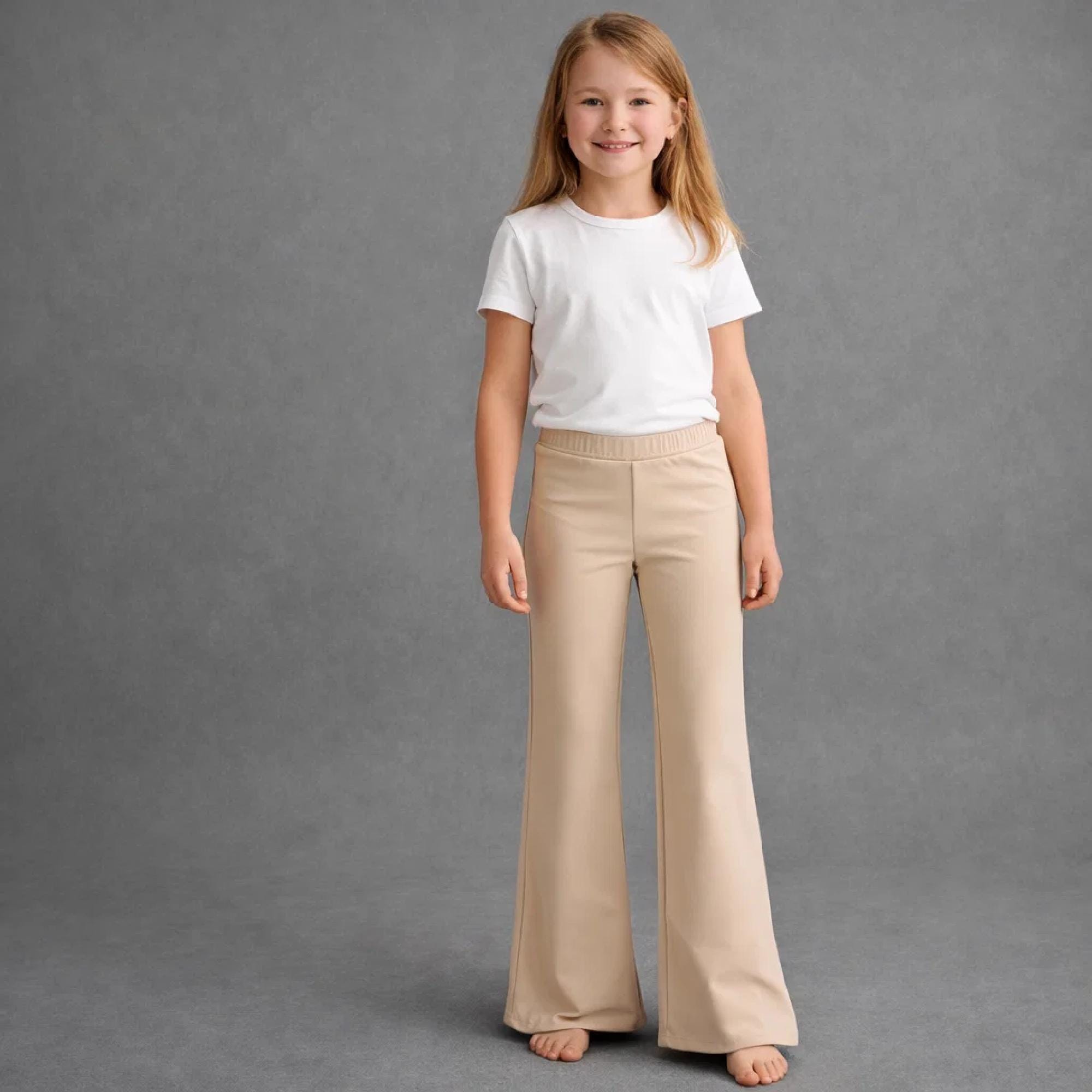 Girls Flare Pants Sewing Pattern PDF - Wide Leg Kids Pants 2–16Y ...