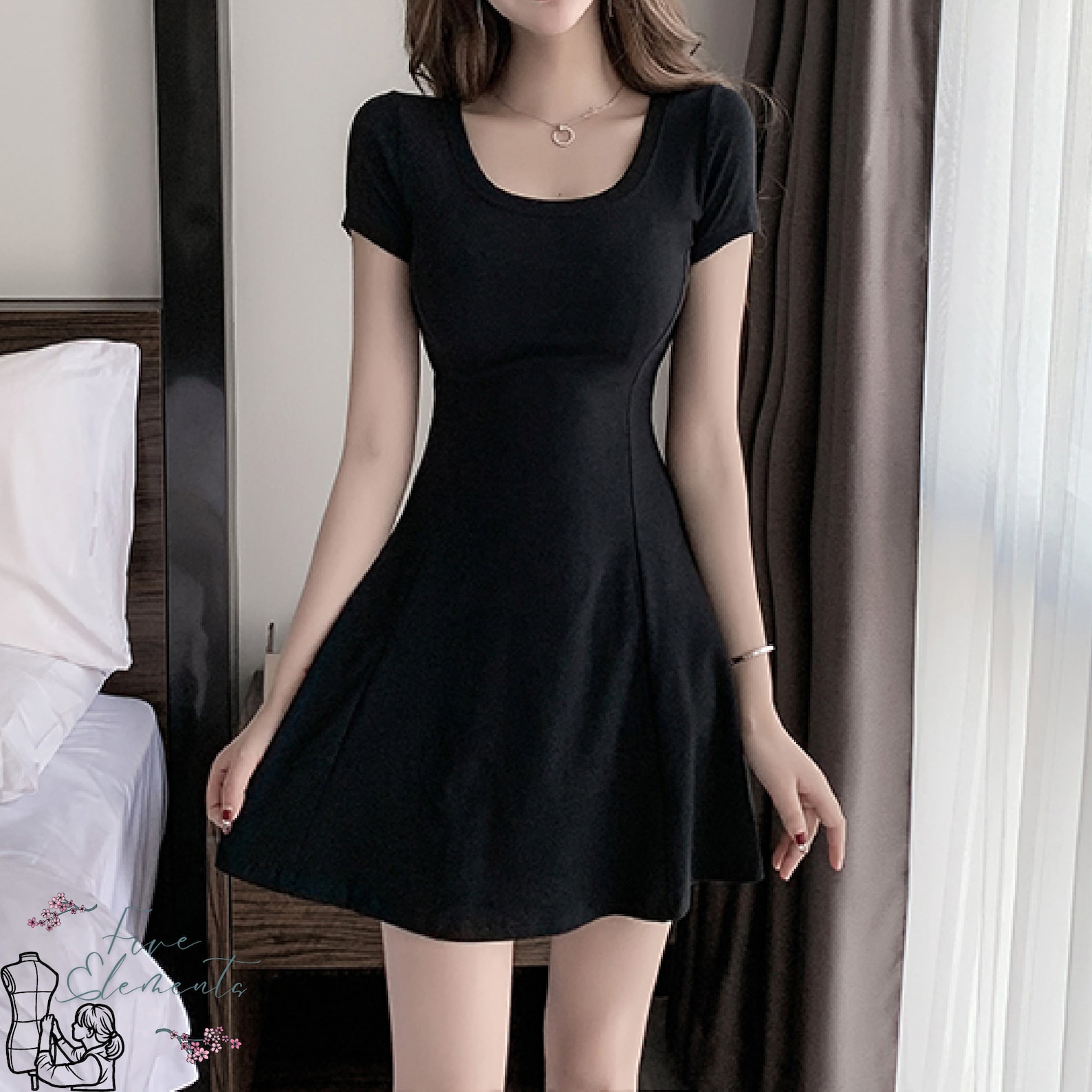 Simple Mini Dress PDF Sewing Pattern Summer Casual Ruffle - Etsy