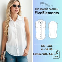 Sleeveless Top Sewing Pattern | Easy Top Sewing Pattern Sleeveless ...