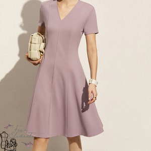 V Neck Party Dress Pattern Women Loose Dress PDF Sewing - Etsy